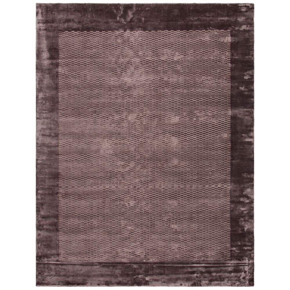 SAFAVIEH Mirage 6 ft. x 9 ft. Brown Solid Color Border Geometric Area ...