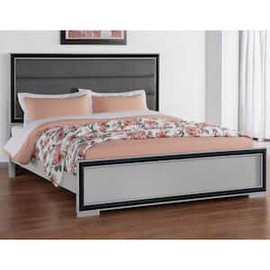 FUFU&GAGA Gray Wood Frame Queen Size Bed Platform Bed With 4-Drawers ...