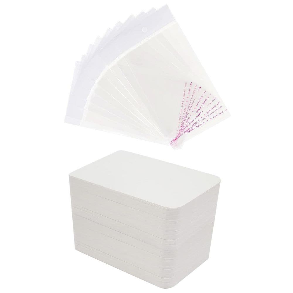 100-Piece Keychain Display Cards with Self-Sealing Bags 3 in. x 4.7 in ...