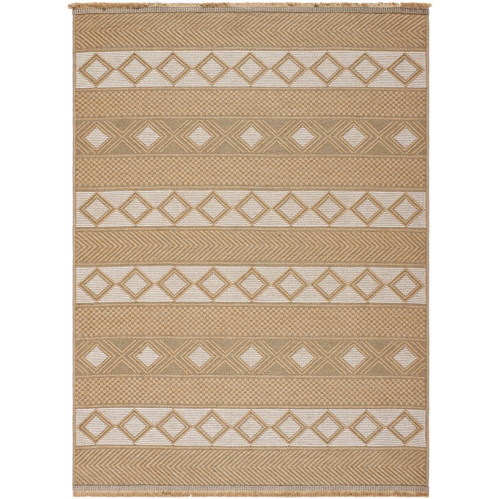 Livabliss Mystery Tan/Cream 3 ft. x 5 ft. Cottage Indoor Area Rug ...