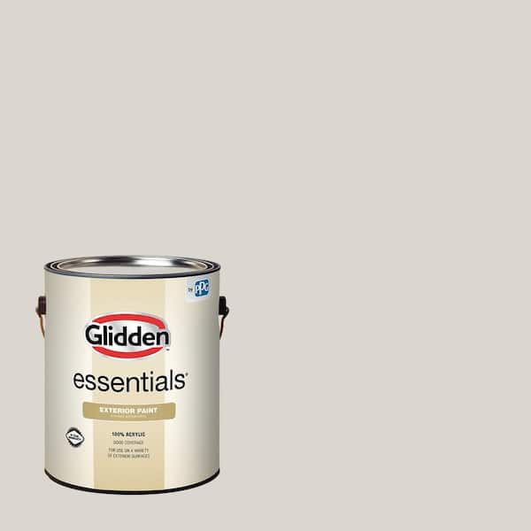 Glidden Essentials 1 gal. PPG1025-2 Silent Smoke Flat Exterior Paint ...
