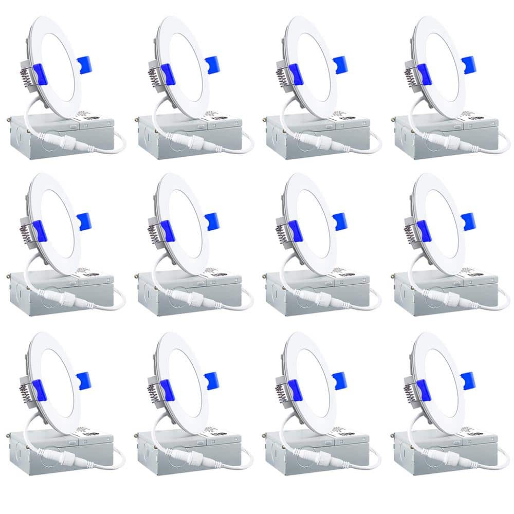 Honbei 5/6 in.12-Watt 5CCT Color Selectable Indoor Integrated LED Flush ...