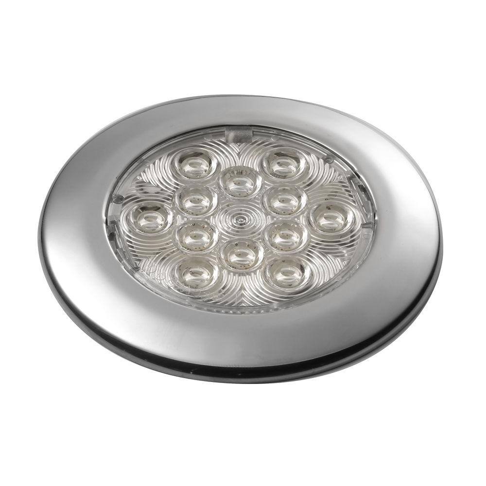 Attwood 4 in. Stainless Steel Round Interior/Exterior LED Navigation ...