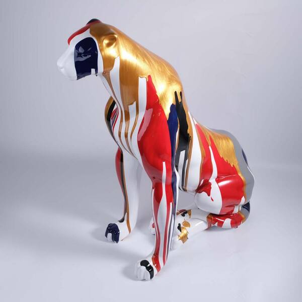 Large Modern Resin Leopard Sculpture Resin Leopard Decorative Sculpture ...
