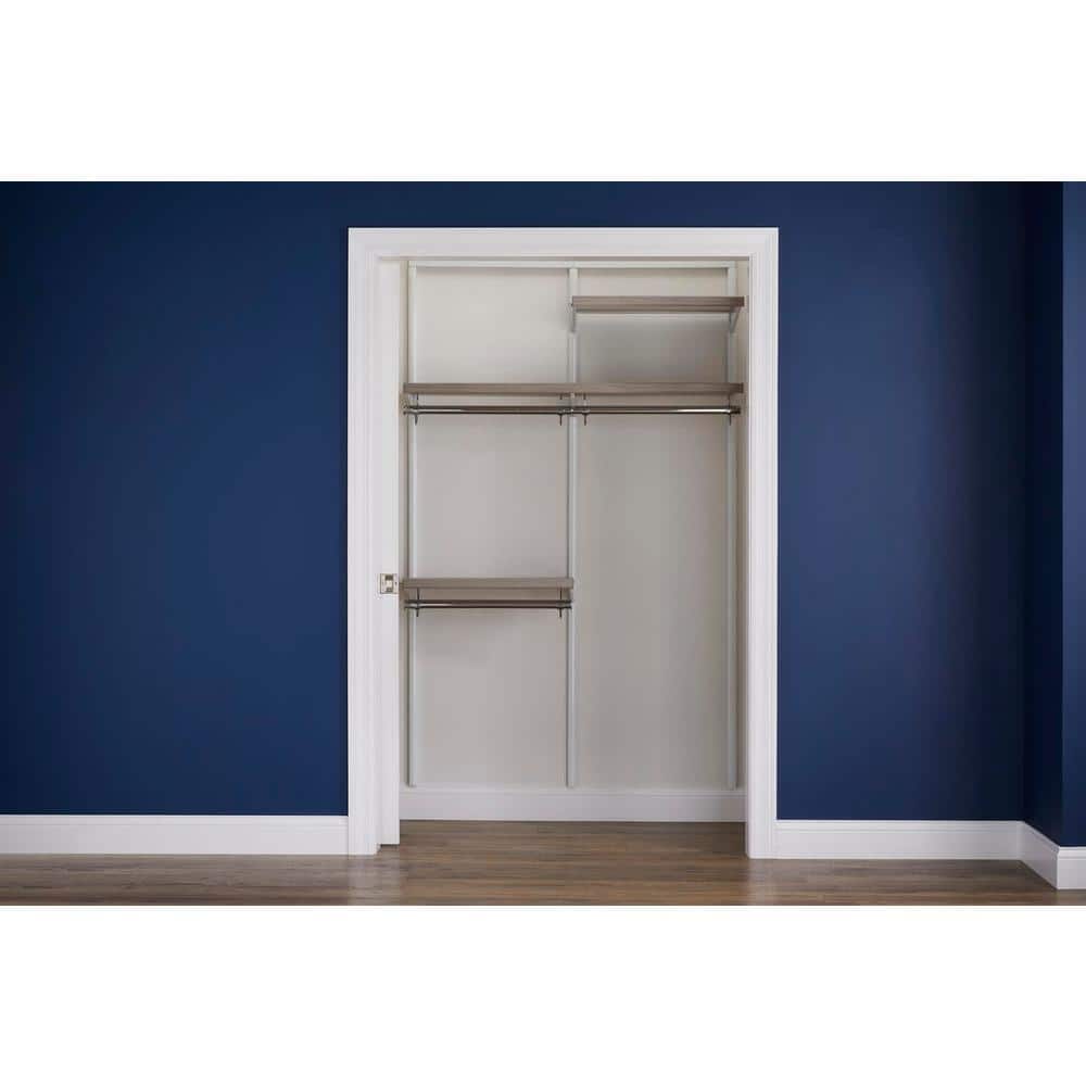 Reviews for Everbilt Genevieve 4 ft. Gray Adjustable Closet Organizer ...