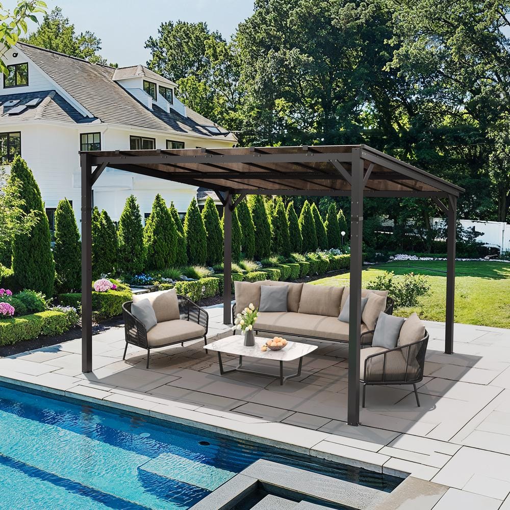 Reviews for LUE BONA Raymond 10 ft. x 12 ft. Modern Outdoor Metal Frame ...