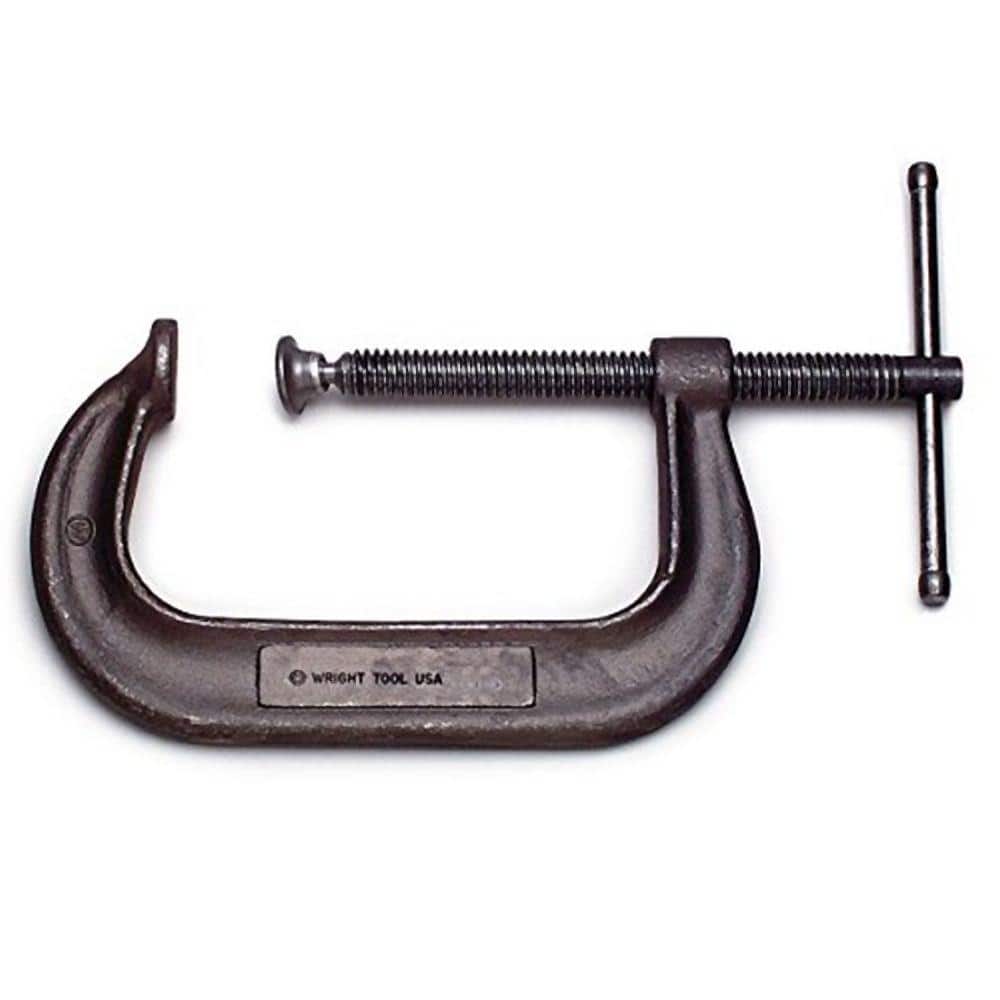Wright Tool 4 in. Forged Steel Body C-Clamp with Throat Depth 90404B