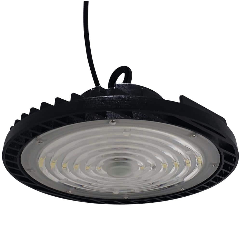J&H LED 10 in. Black Integrated LED Dimmable High Bay Light at 15000 ...