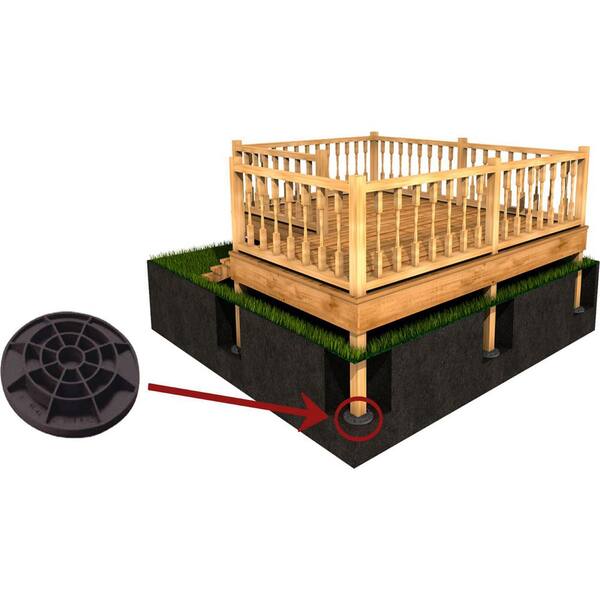 FootingPad 10 in. Dia. x 1 in. Composite Post Foundation 121-102 - The ...