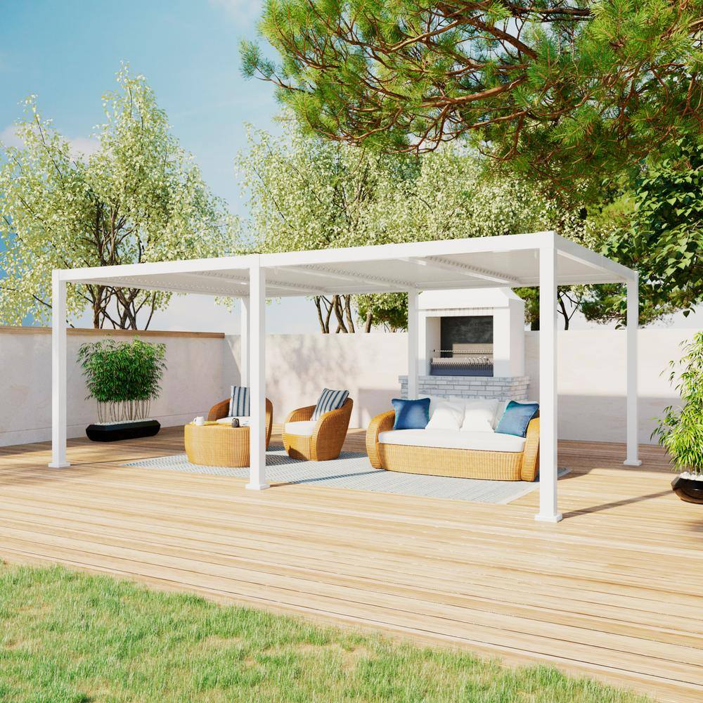 Reviews for JOYESERY 12 ft. x 20 ft. Patio Pergola Aluminum Frame Hand ...