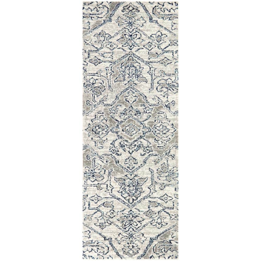 StyleWell Rosehill Gray 2 ft. x 7 ft. Traditional Runner Rug 3136413 ...