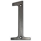 Everbilt 4 in. Aged Bronze Flush Mount House Number 1 30216