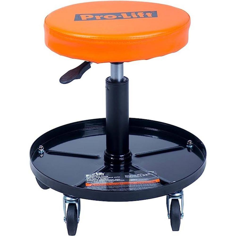 Pro-Lift Pneumatic Chair with 300 lbs Capacity - Black/Orange PL9300 ...