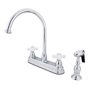 Kingston Brass Manhattan 2-Handle Deck Mount Centerset Kitchen Faucets ...