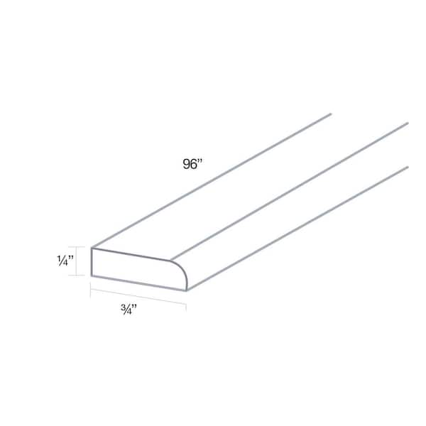 Cumberland Recessed 96 in. W x 0.75 in. H x 0.25 in. D in Painted ...