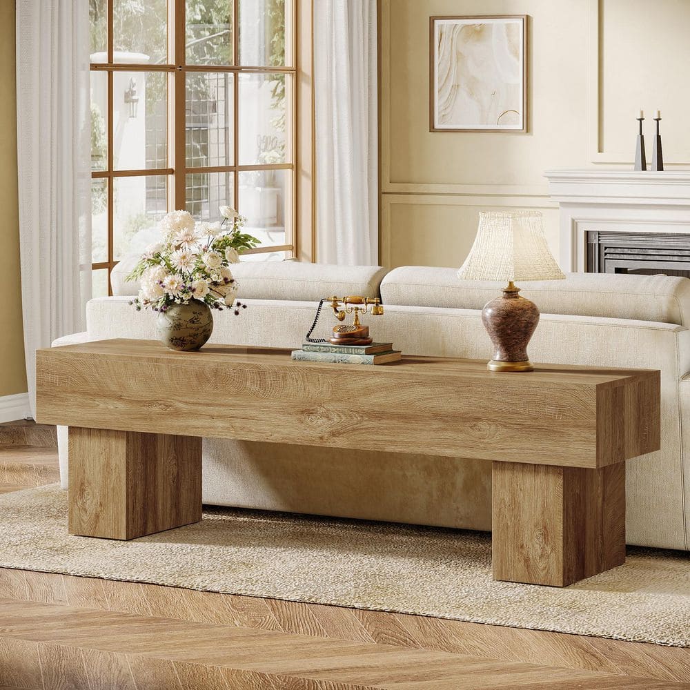 BYBLIGHT Rustic Brown TV Stand Fits TVs up to 55 to 65 in. Farmhouse ...