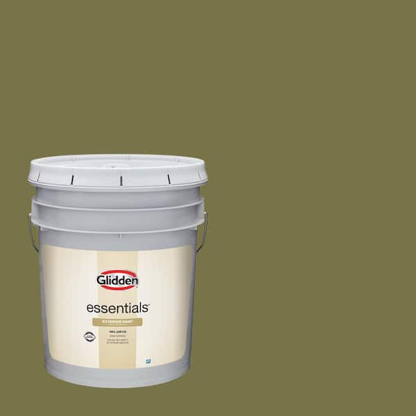 Glidden Essentials 5 gal. PPG1114-7 Autumn Fern Satin Exterior Paint ...