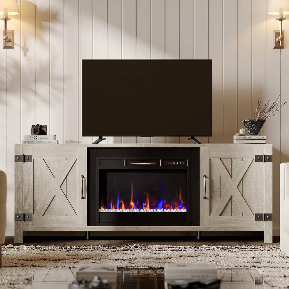 Reviews for Bestier Farmhouse 63in Freestanding Electric Fireplace TV ...