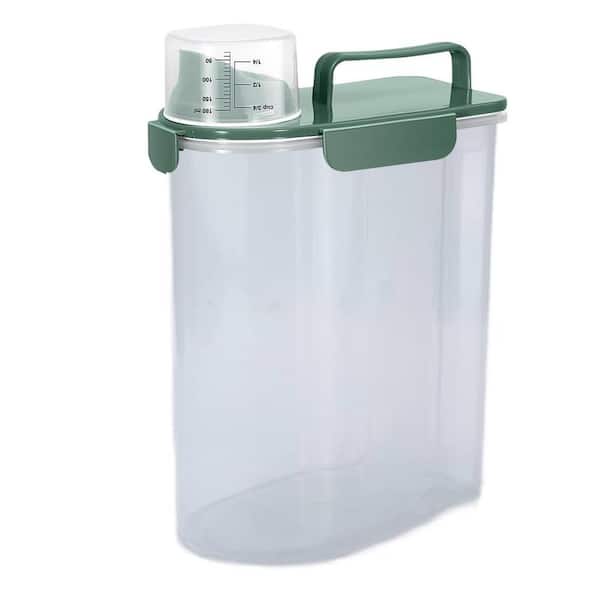 5-7Lbs Pet Food Storage Container Dark Green with Large Spout and Cup ...