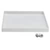 MUSTEE Durapan 24.5 in. x 24.5 in. Washing Machine Pan with 1 in ...