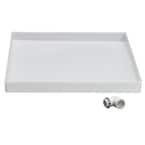 MUSTEE Durapan 24.5 in. x 24.5 in. Washing Machine Pan with 1 in ...