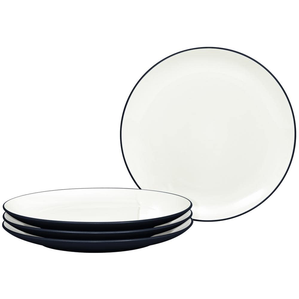 Noritake Colorwave Navy 8.25 in. (Blue) Stoneware Coupe Salad Plates ...