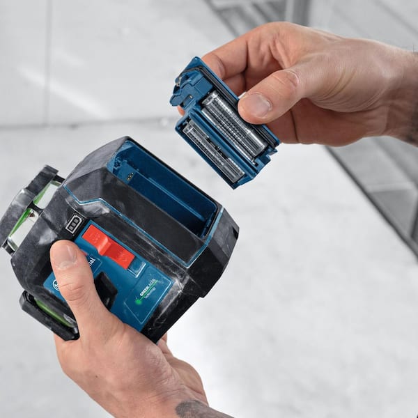 Bosch 260 ft. Green Self Leveling Line Laser Level, Fine Adjustment ...