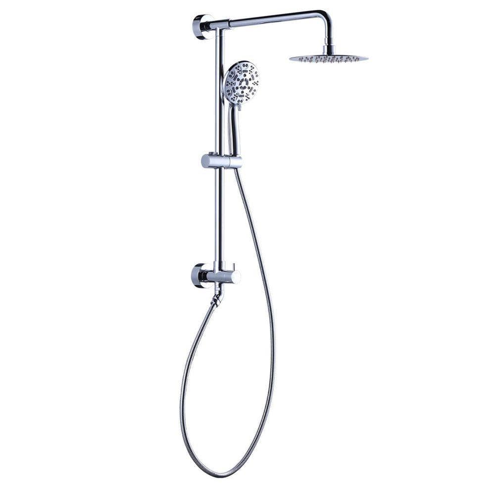 AVITAS Wall Mount Rainfall Shower Head and 7-Spray Handheld Shower ...