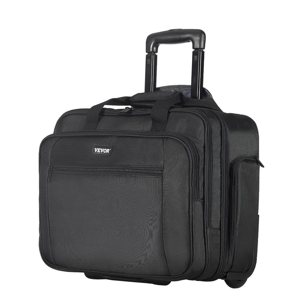 VEVOR Rolling Laptop Bag Fits Up to 17.3 in. Laptop Wheeled Briefcase ...
