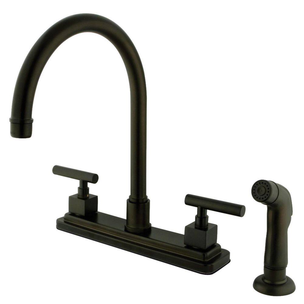 Kingston Brass Claremont 2 Handle Deck Mount Centerset Kitchen Faucets
