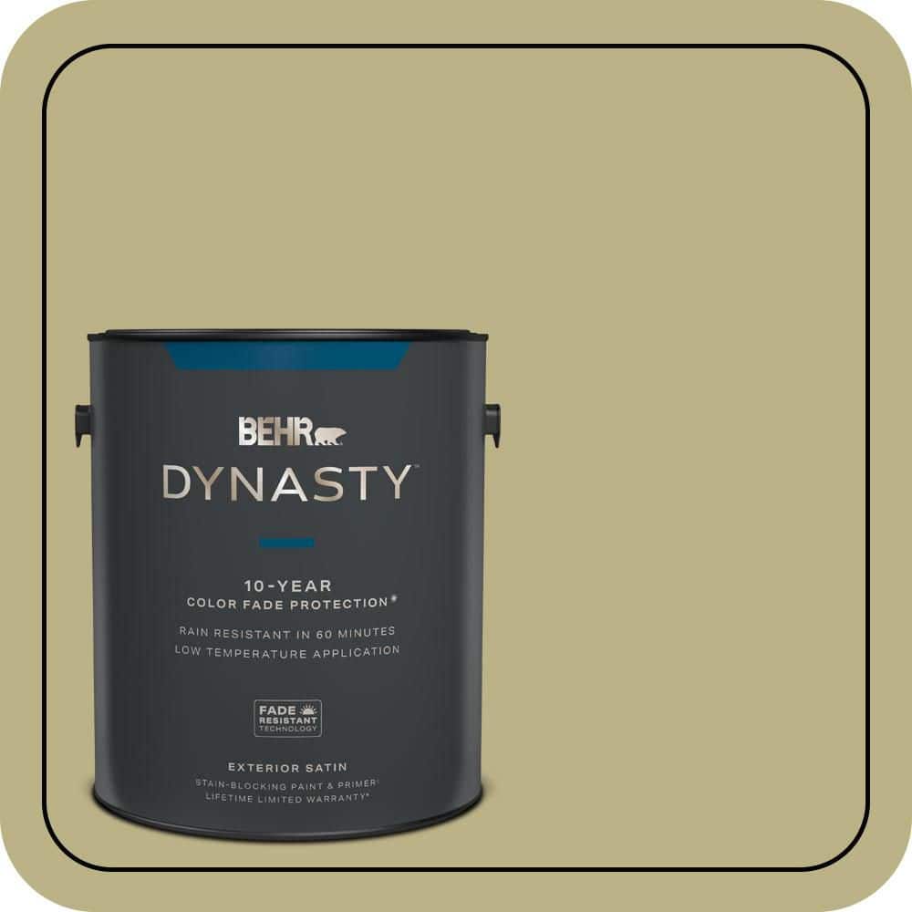 BEHR DYNASTY 1 gal. #390F-5 Ryegrass Satin Enamel Exterior Stain ...