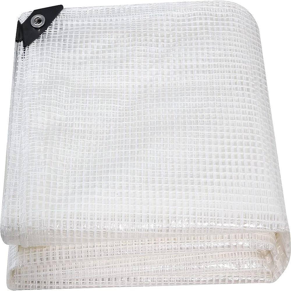 Agfabric 9.35 ft. x 20 ft. White Clear Tarpaulin Waterproof Gardening ...