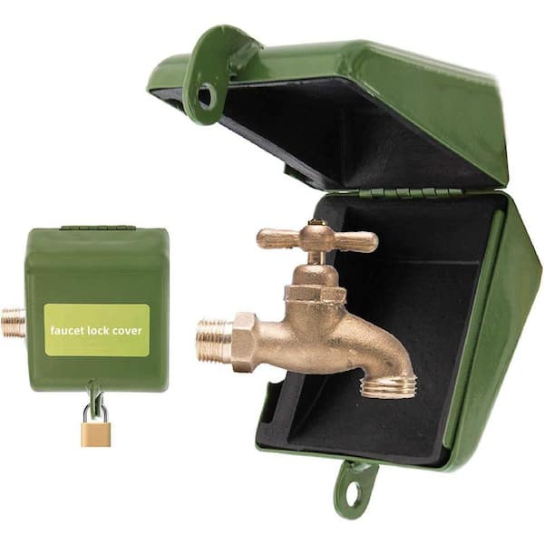 Outdoor Insulated Faucet Lock & Garden Faucet Lock with Cover ...