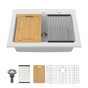 Have a question about LORDEAR 30 in. Quartz White Drop in Single Bowl ...