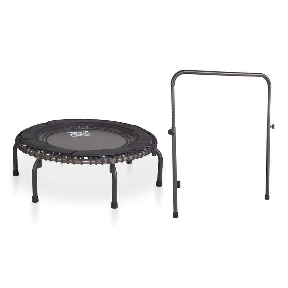 JUMPSPORT Indoor Heavy Duty 39 in. Trampoline with Handle Bar Accessory ...