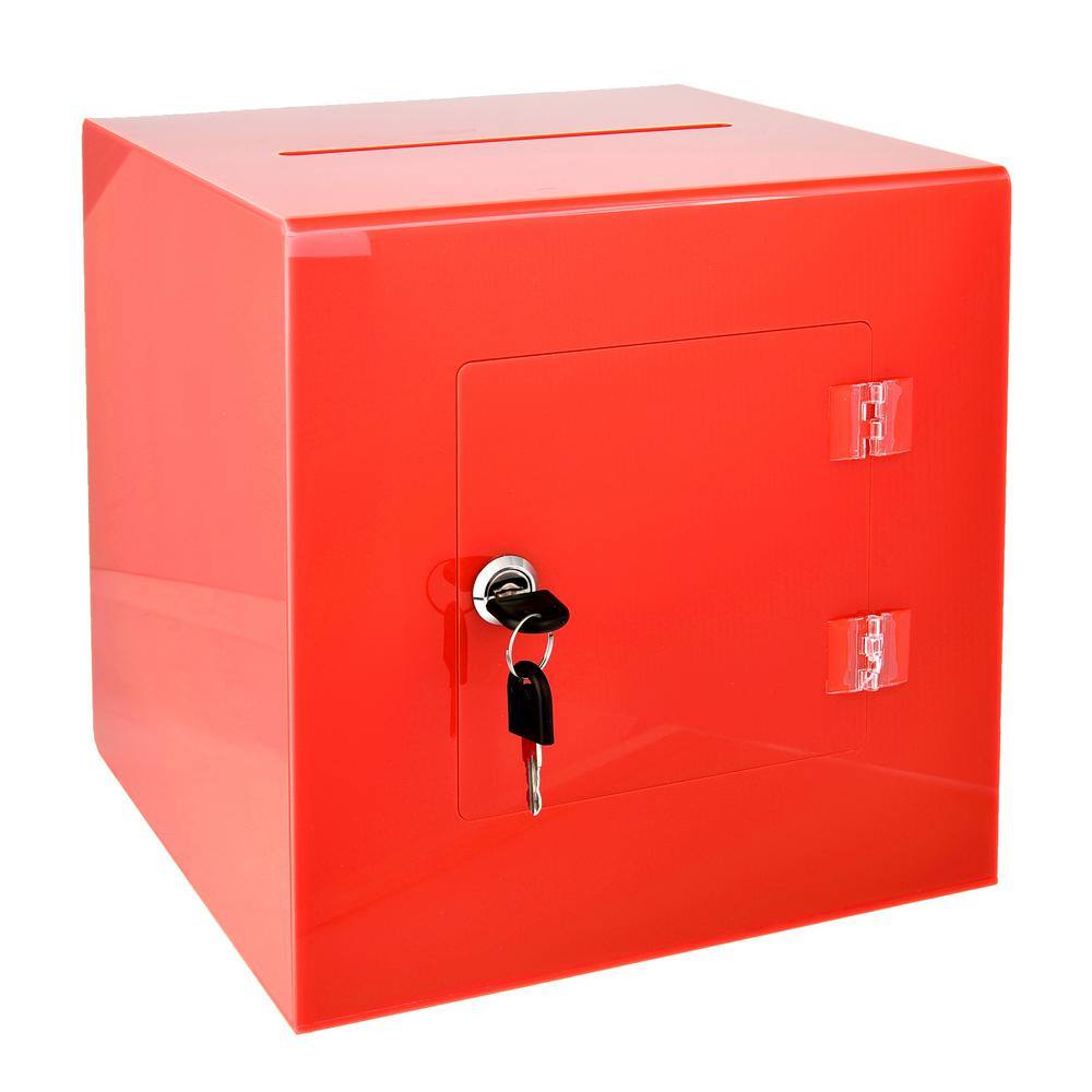 AdirOffice 10 in. x 10 in. x 10 in. Acrylic Suggestion Donation Box ...