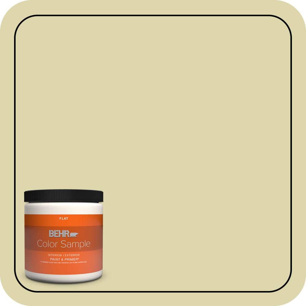BEHR PREMIUM PLUS 8 oz. #MQ4-40 Primitive Green Flat Interior/Exterior ...