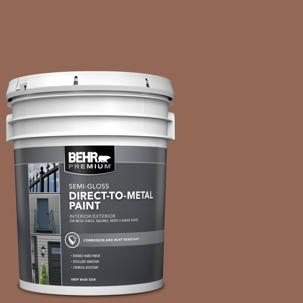 BEHR PREMIUM 5 gal. #S190-6 Rio Rust Semi-Gloss Direct to Metal ...
