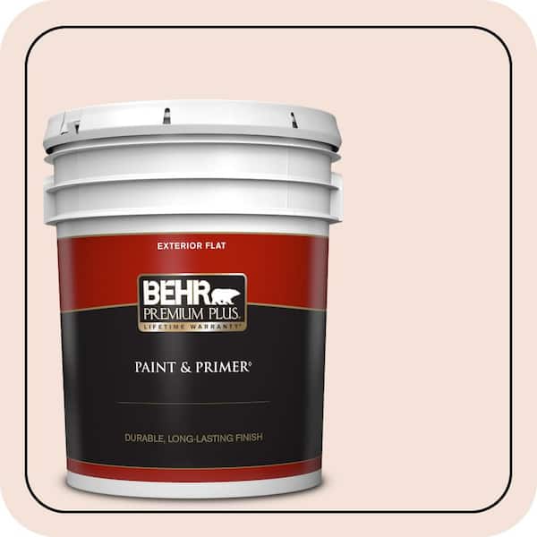 BEHR PREMIUM PLUS 5 gal. #230E-1 Early Sunset Flat Exterior Paint ...