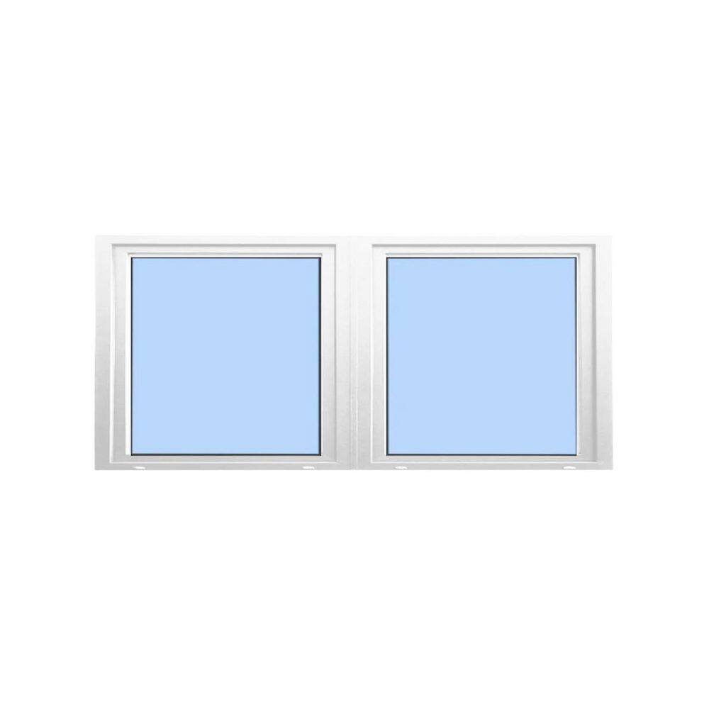 Avora Doors and Windows 72 in. x 20 in. Elite Euro White Exterior/White ...