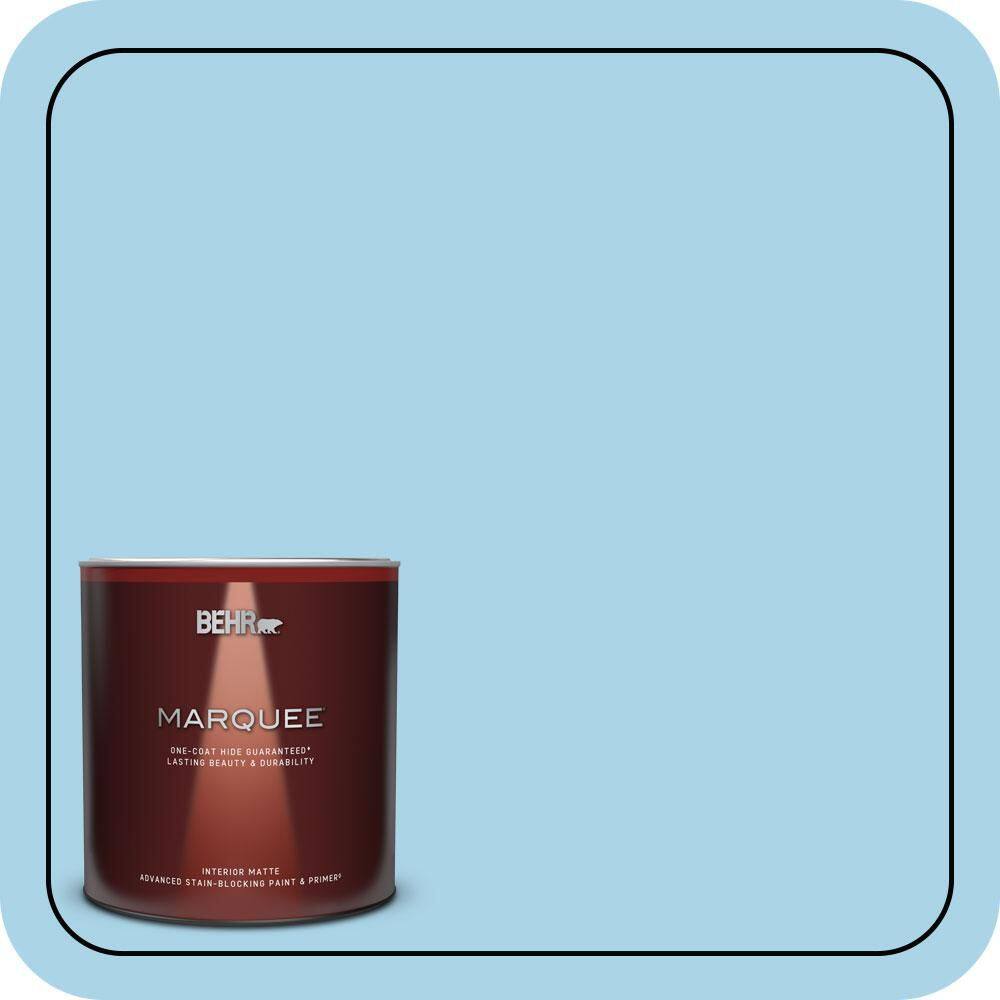 BEHR MARQUEE 1 qt. #550C-3 Monaco Matte Interior Paint & Primer 145004 ...