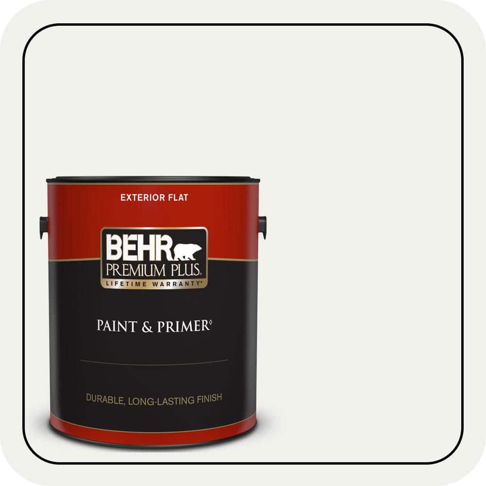 BEHR PREMIUM PLUS 1 gal. #610E-1 Windmill Wings Flat Exterior Paint ...