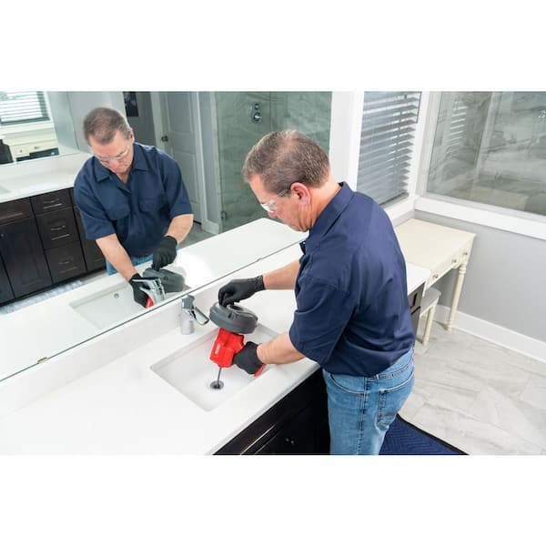 RIDGID EZ SPIN Drain Cleaning Snake Auger 80168 - The Home Depot