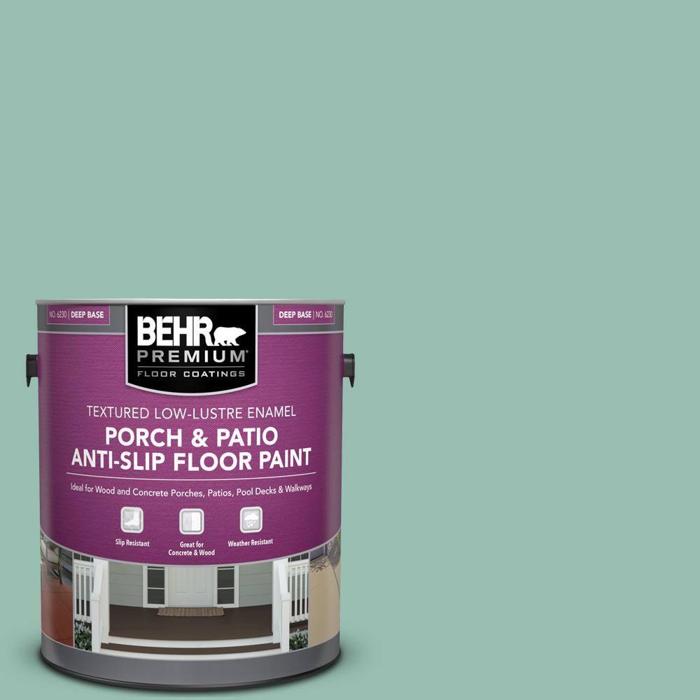 BEHR PREMIUM 1 gal. #PPU12-07 Spring Stream Textured Low-Lustre Enamel ...