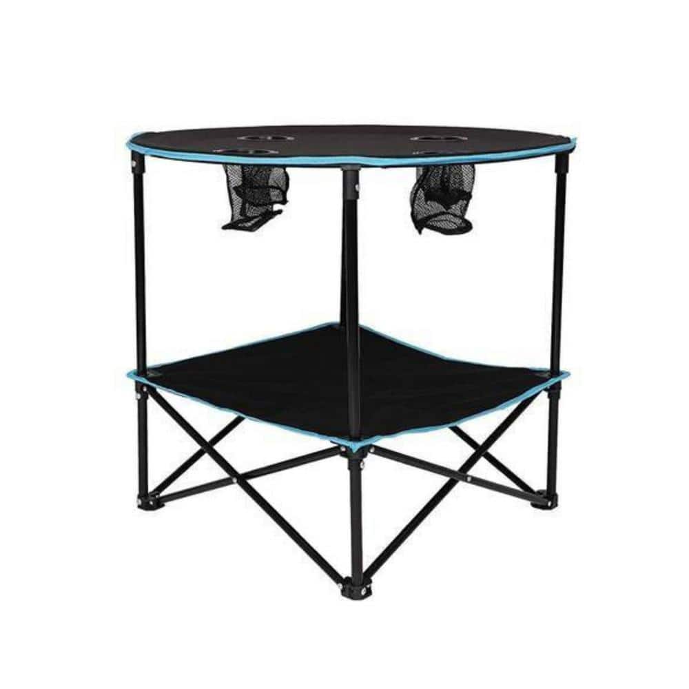 Misopily Folding Table, Travel Camping Picnic Collapsible Round Table ...