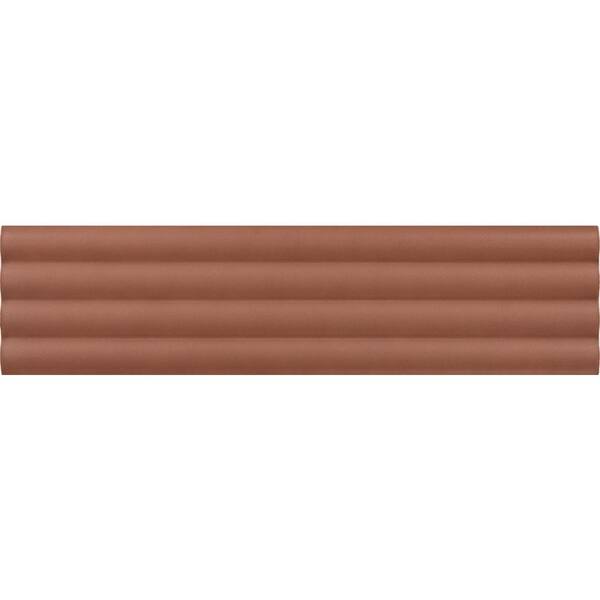 Apollo Tile Arte 1.97 in. x 7.87 in. Matte Red Ceramic Subway Deco Wall ...