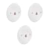 Commercial Electric 1 Gang 1-Line Round Wall Jack Wall Plate, White (3 ...