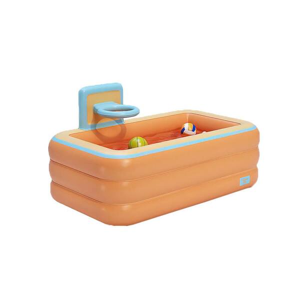 Siavonce Toy inflatable swimming pool with basketball rack; thickened ...