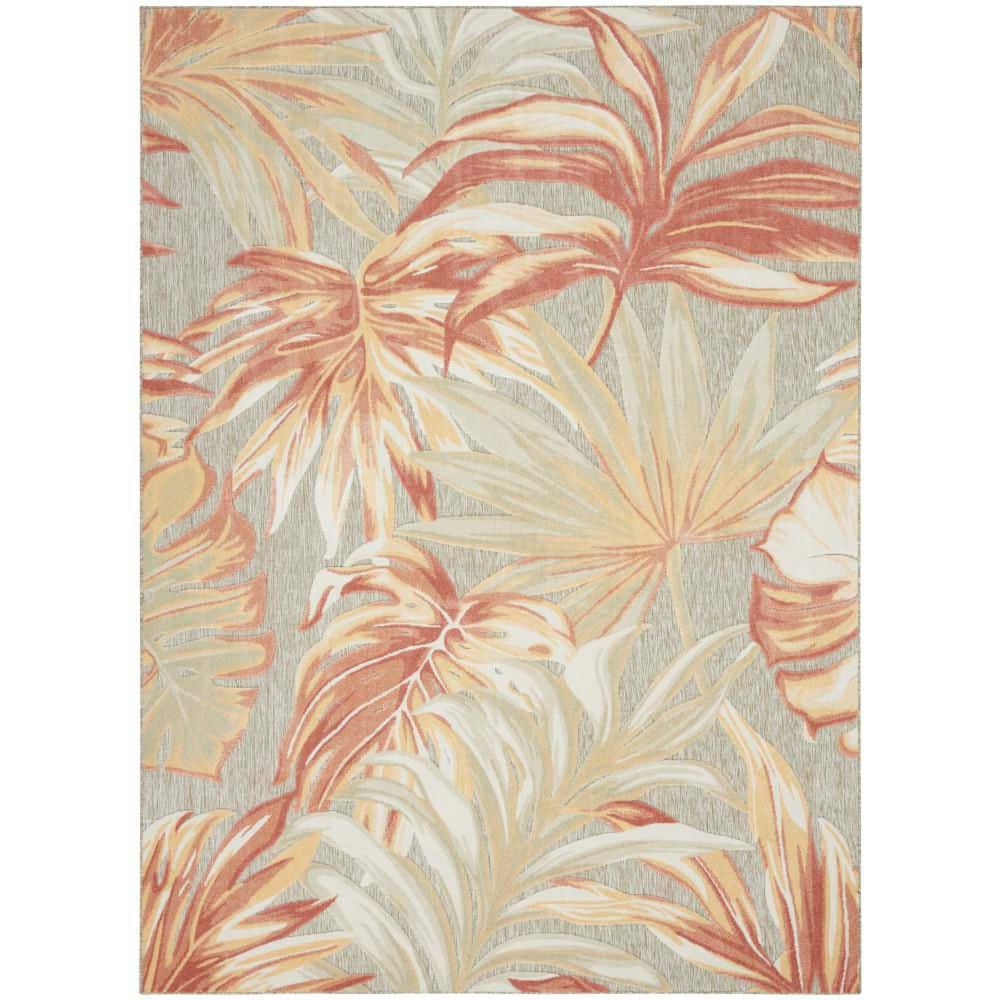 Nourison Aloha Sage Rose 9 ft. x 12 ft. Palmette Contemporary Area Rug ...