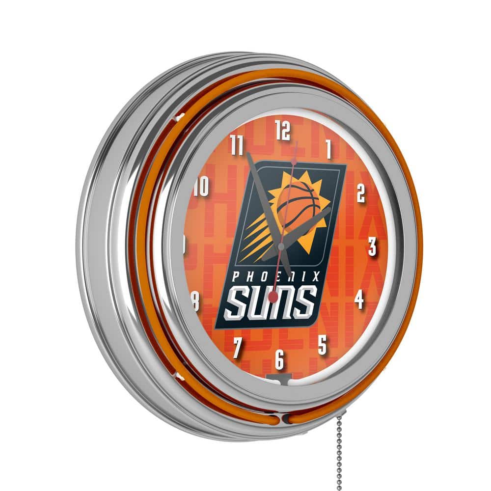 Phoenix Suns Orange City Lighted Analog Neon Clock NBA8PS3-HD - The ...